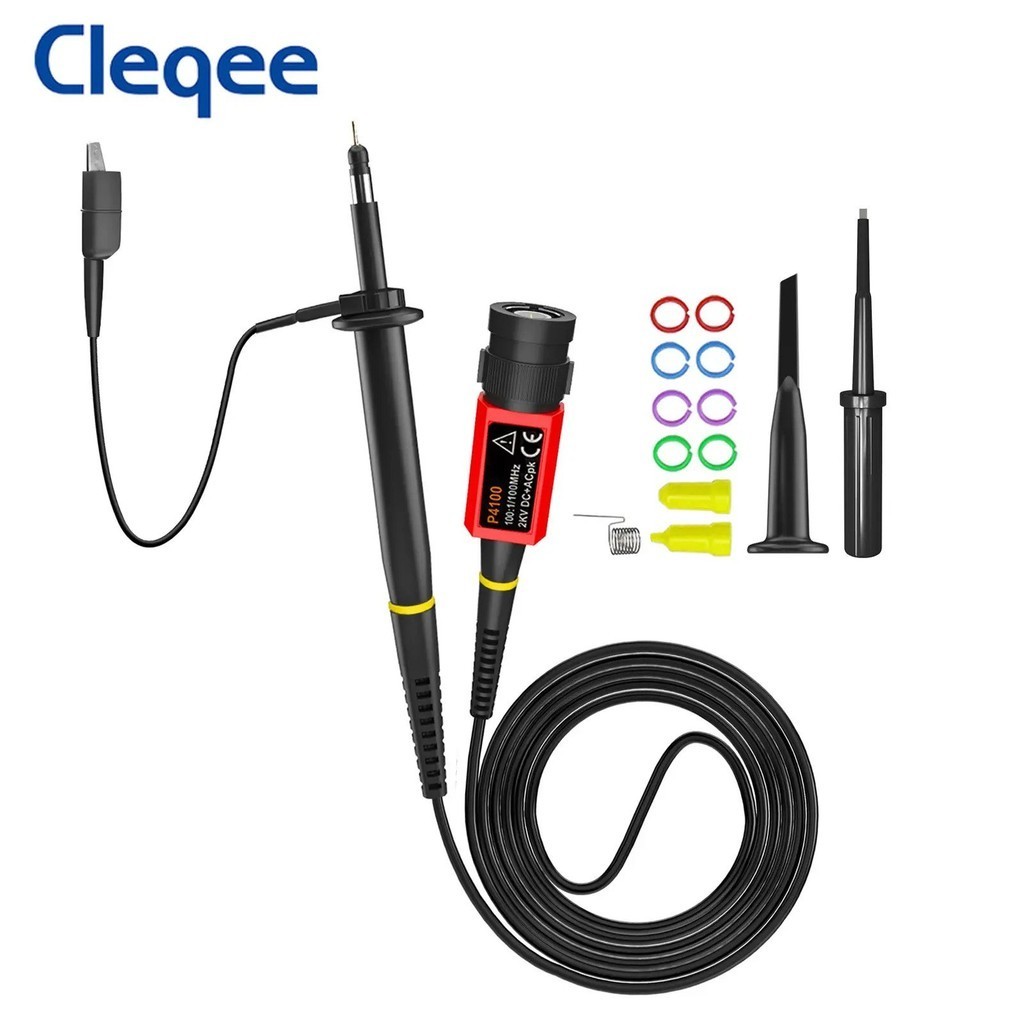 Cleqee P4100 High Voltage Oscilloscope Probe 100:1 2KV 100MHz 100X ...