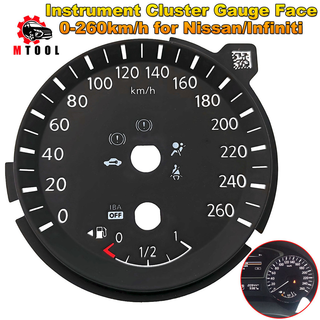 ♦Car Instrument Cluster Gauge Face 0-260km/h VDO Speedometer Dashboard Faceplate Retrofit for ...