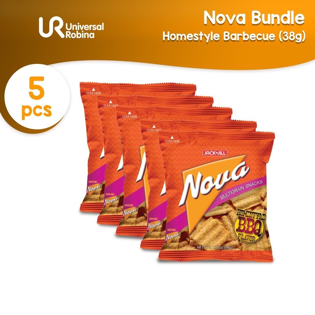 Nova Multigrain Snack Homestyle BBQ 38g - 5 packs | Shopee Philippines
