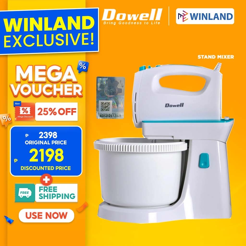 Dowell by Winland 2.5L bowl Modern Stand Mixer 5 Speed 300watts SM-958 ...