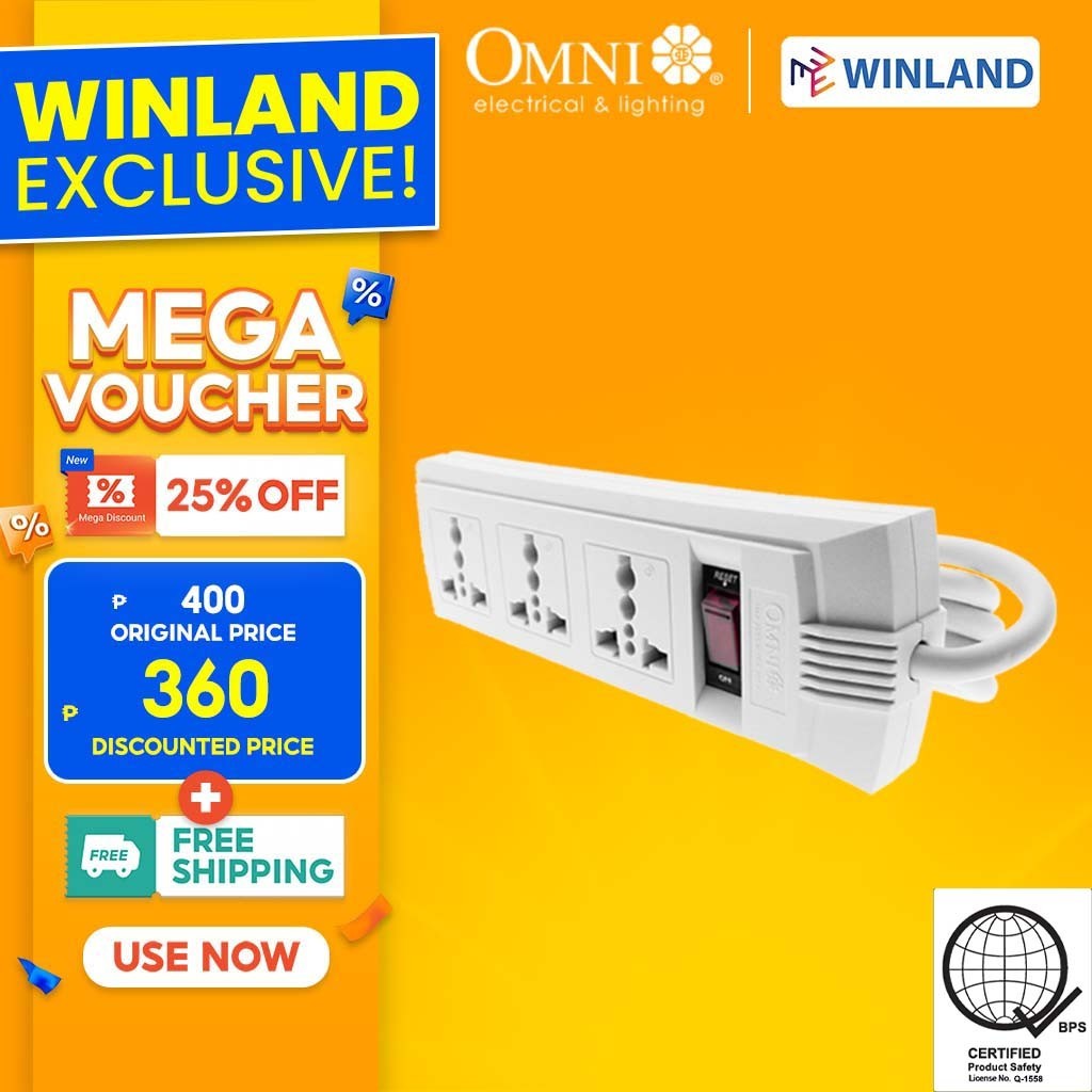 Omni by Winland Universal Outlet Extension Cable Cord 3 Gang with ... Omni by Winland Universal Outlet Extension Cable Cord 3 Gang with ...