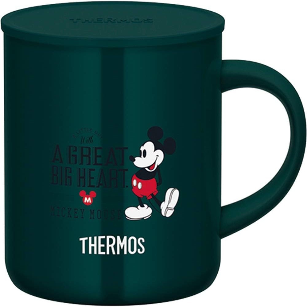 Thermos JDG-350DS DG Vacuum Insulated Mug, 11.8 fl oz (350 ml), Mickey Dark Green Direct from ...