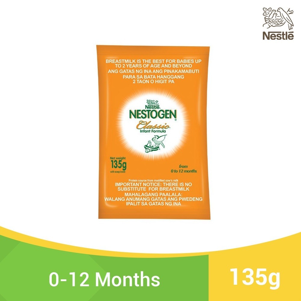 Nestogen Classic Infant Formula for 0 to 12 Months 135g | Shopee ...