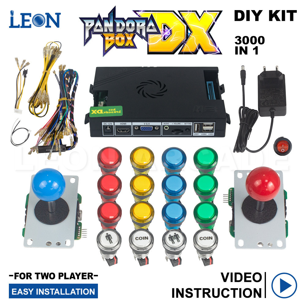 3000 In 1 Kit Arcade 2 Player For Arcade Pandora Box Dx Video Manual ...