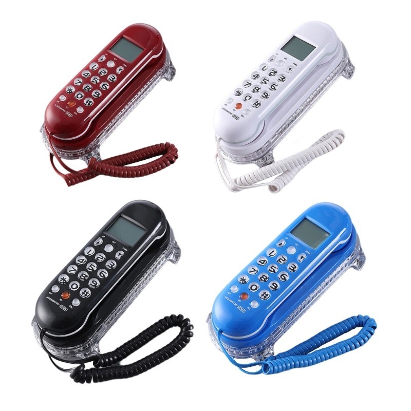 ~Crystal Base B365 Mini Wall mounted Phone Home Office Fixed Landline ...