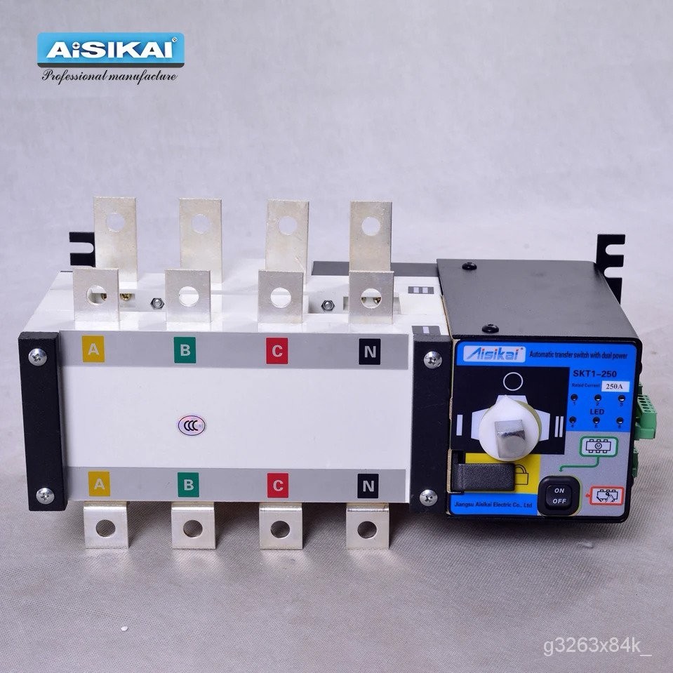 AISIKAI ATS 250A 4P controller dual power automatic transfer switch ...