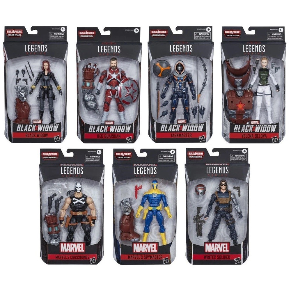 MARVEL Legends Series Crimson Dynamo Wave (Black Widow, Crossbones, Red ...