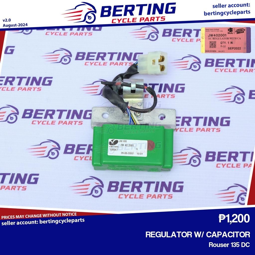 REGULATOR W/ CAPACITOR Rouser 135 DC Genuine JW402001 | Shopee Philippines
