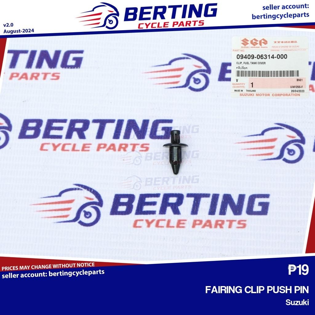 SGP FAIRING CLIP PUSH PIN Suzuki Genuine 09409-06314-000 | Shopee ...