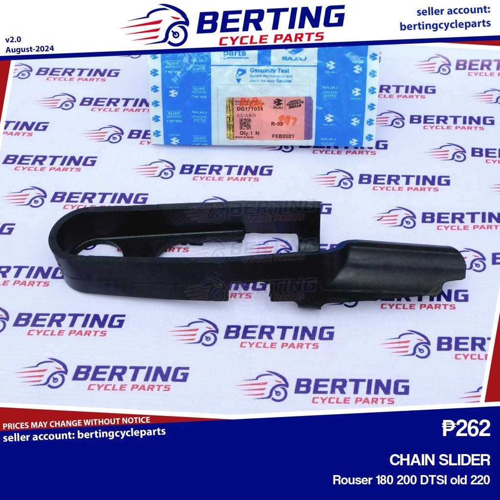 CHAIN SLIDER Rouser 180 200 DTSI old 220 Genuine DG171034 | Shopee ...