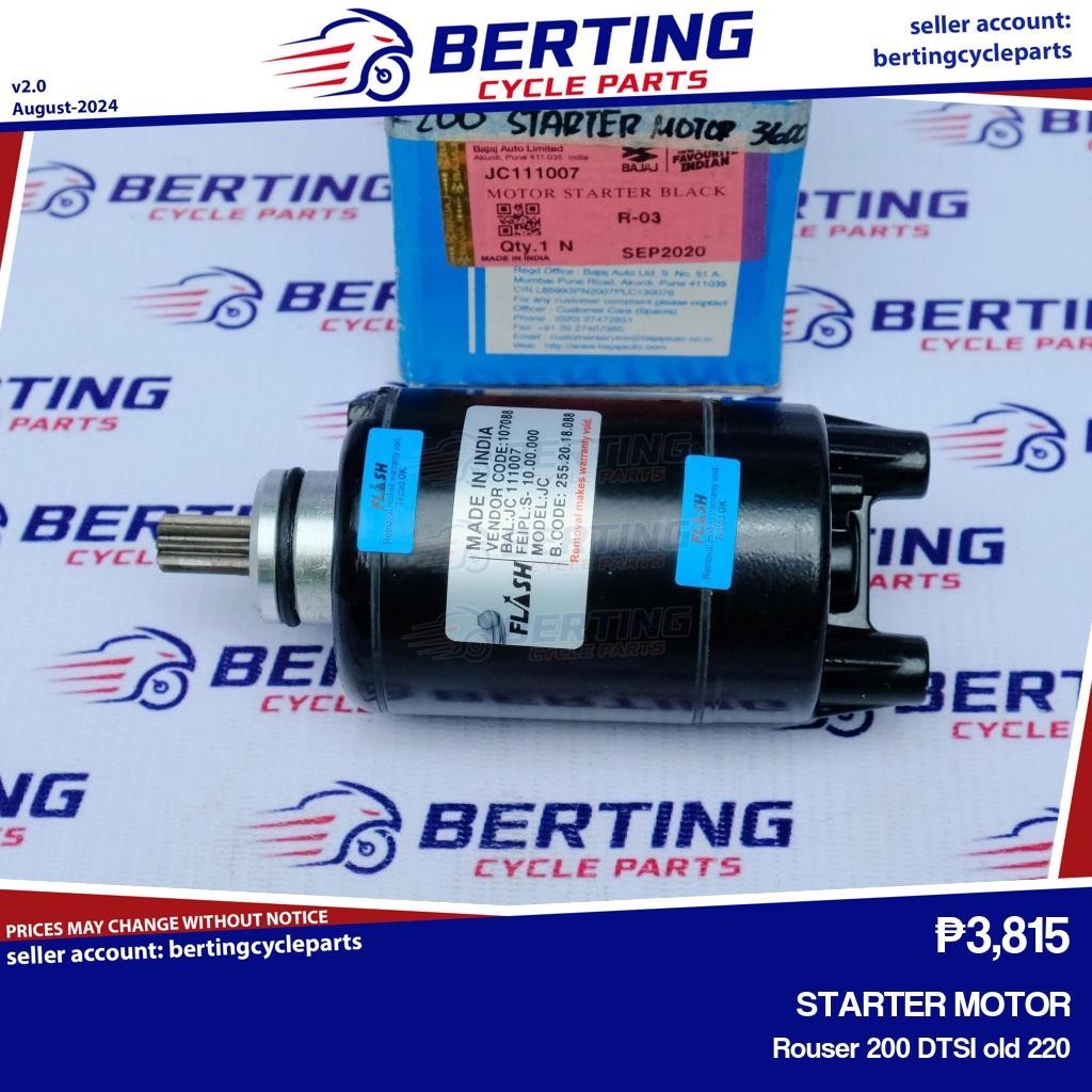 STARTER MOTOR Rouser 200 DTSI old 220 Genuine JC111007 | Shopee Philippines