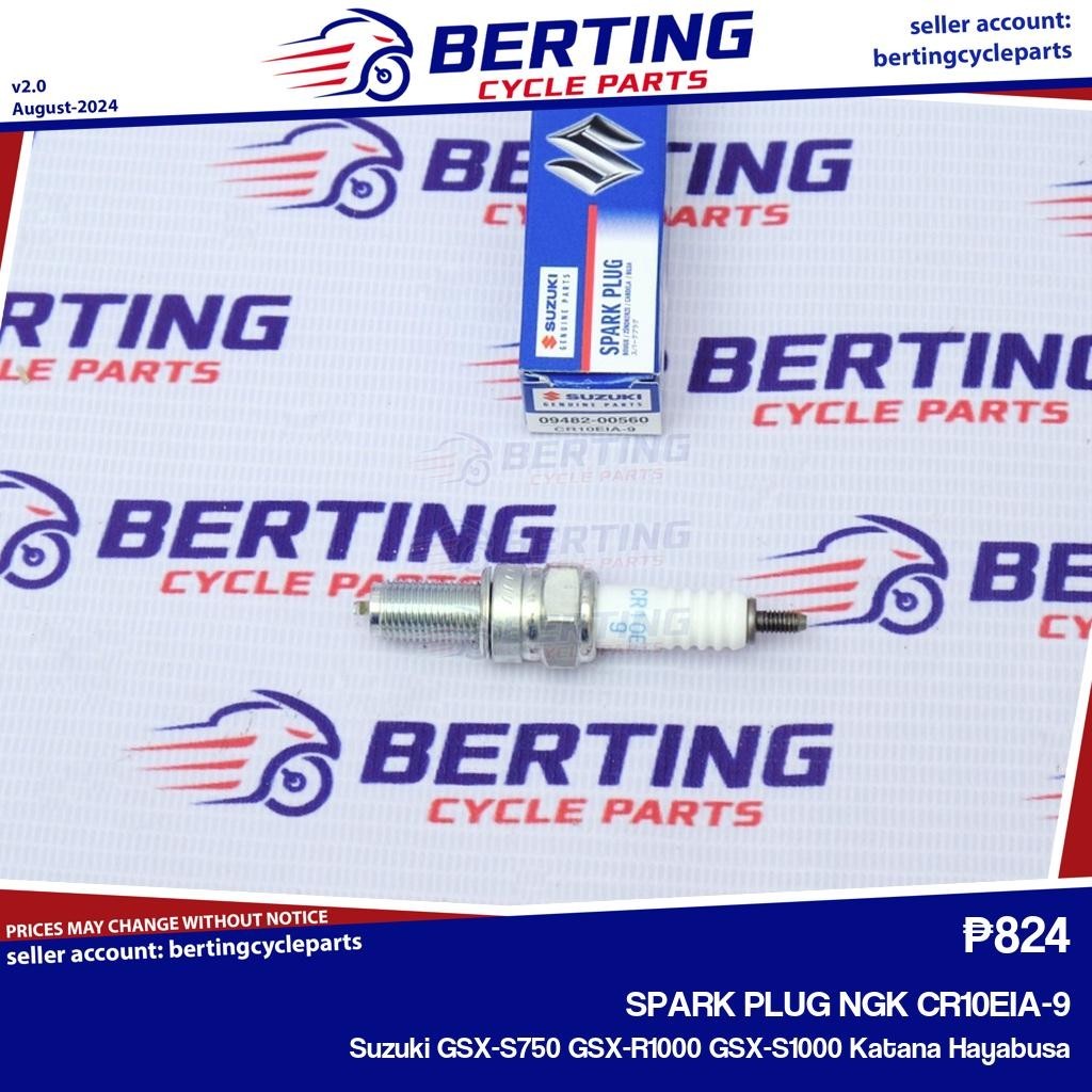 SGP SPARK PLUG NGK CR10EIA-9 Suzuki GSX-S750 GSX-R1000 GSX-S1000 Katana Hayabusa Genuine 09482 ...
