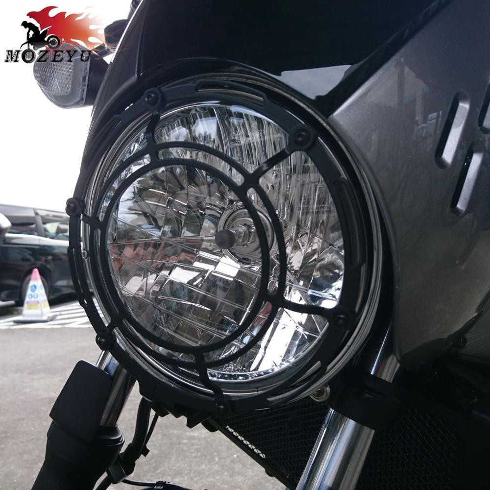 ⓛMotorcycle Headlight Protector Head light Guard Grill Cover For Suzuki ...
