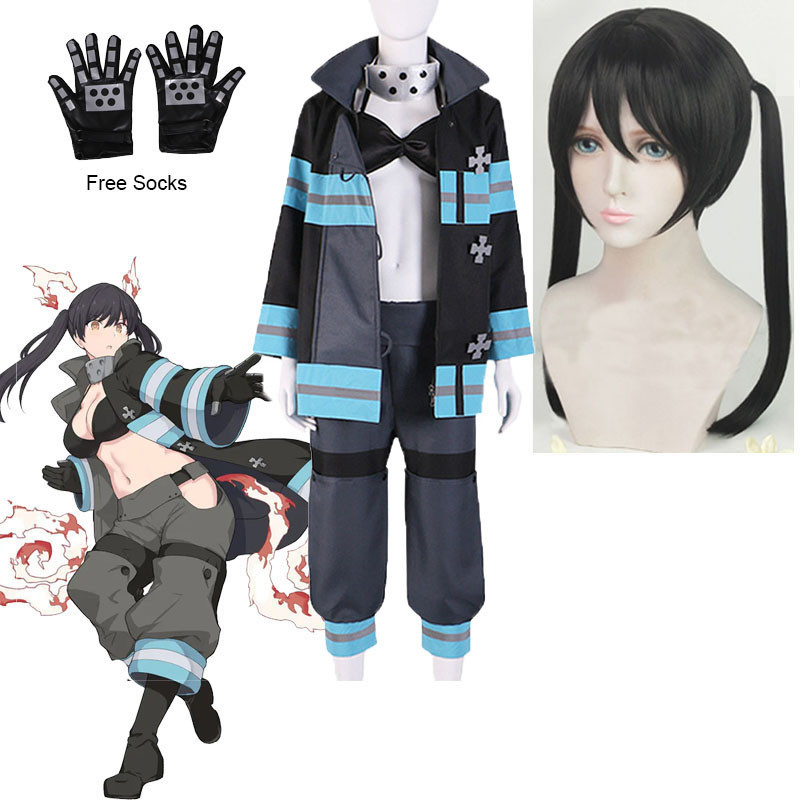 Fire Force Kotatsu Tamaki Cosplay Costume 1st Special Fire Brigade Women Role Play Uniform ...