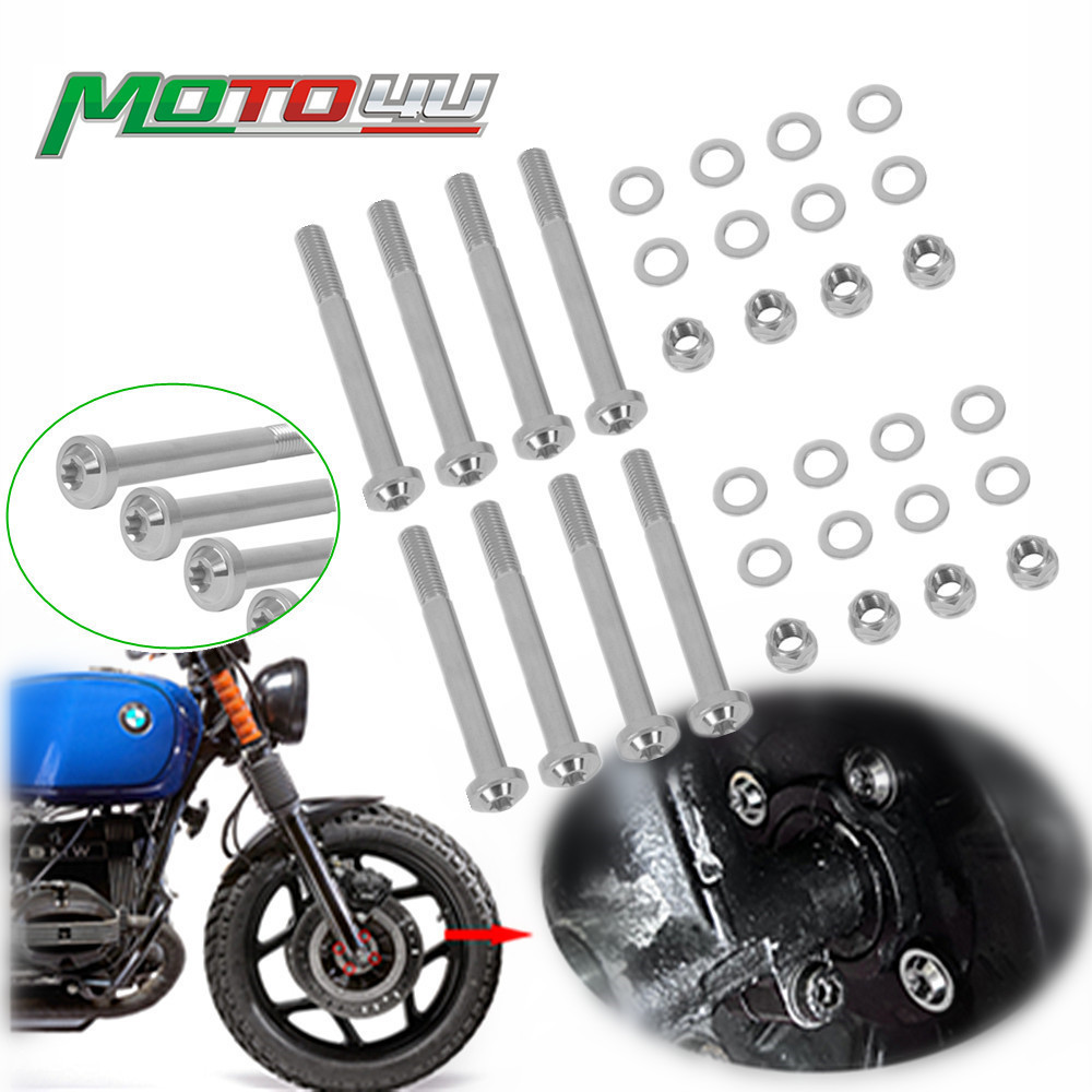 웃MOTO4U For BMW R80 R75 Cafe Racer Front Wheel Hub Bolts Set with Nuts ...