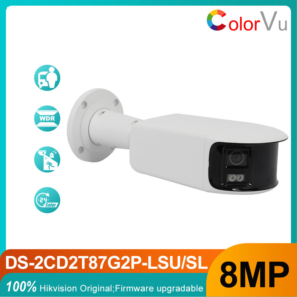 유8MP 180° Angle Panoramic ColorVu Fixed Bullet Network Camera Original DS-2CD2T87G2P-LSU/SL 4K D ...