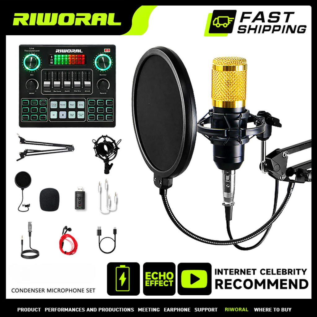 Sound Card Audio Mixer USB External Sound Card Headset Microphone Live Sound Card Karaoke for ...