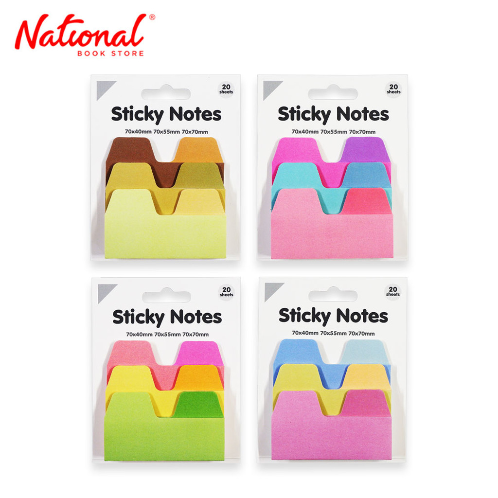 Sticky Notes Set Index 20 Sheets (assorted colors) - School & Office ...
