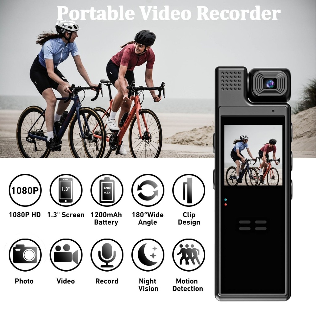 1080P HD Security Body Camera Infrared Body Cam Night Vision Camera ...