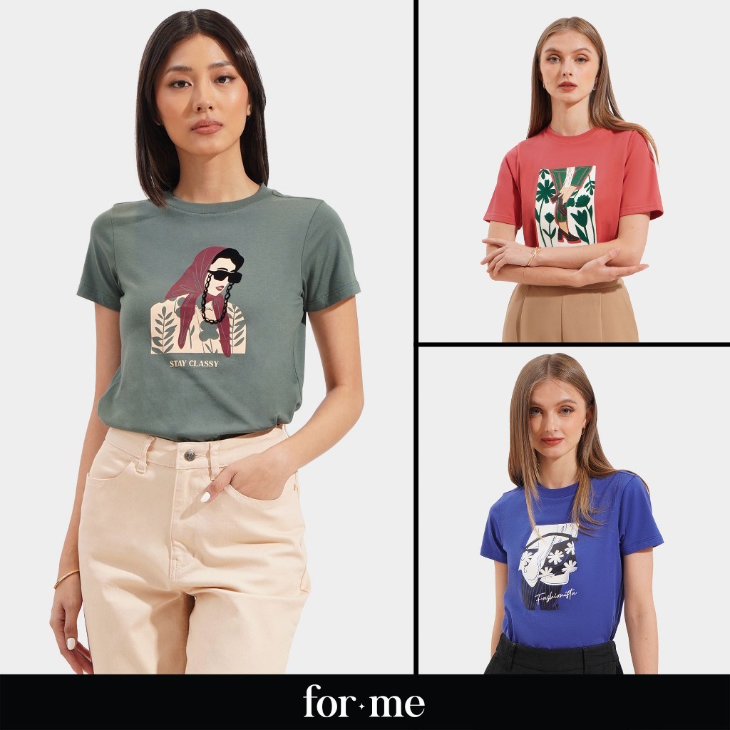 ForMe Flourish Graphic T-Shirt Collection for Women | Shopee Philippines