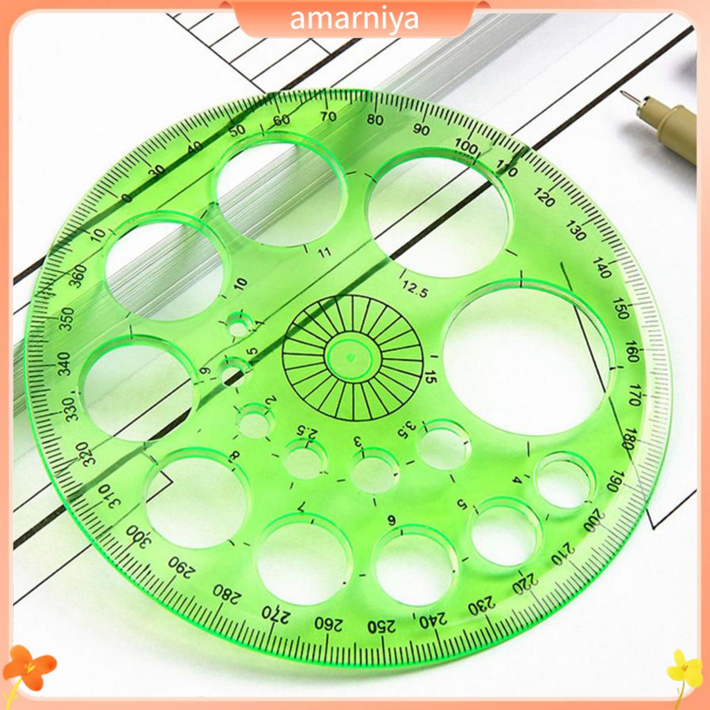 AMAR Plastic Oval Template Ruler for School All-Purpose Circle Guide ...