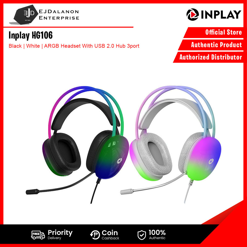 Inplay HG106 ARGB Headset With USB 2.0 Hub 3port | EJDalanon Enterprise ...