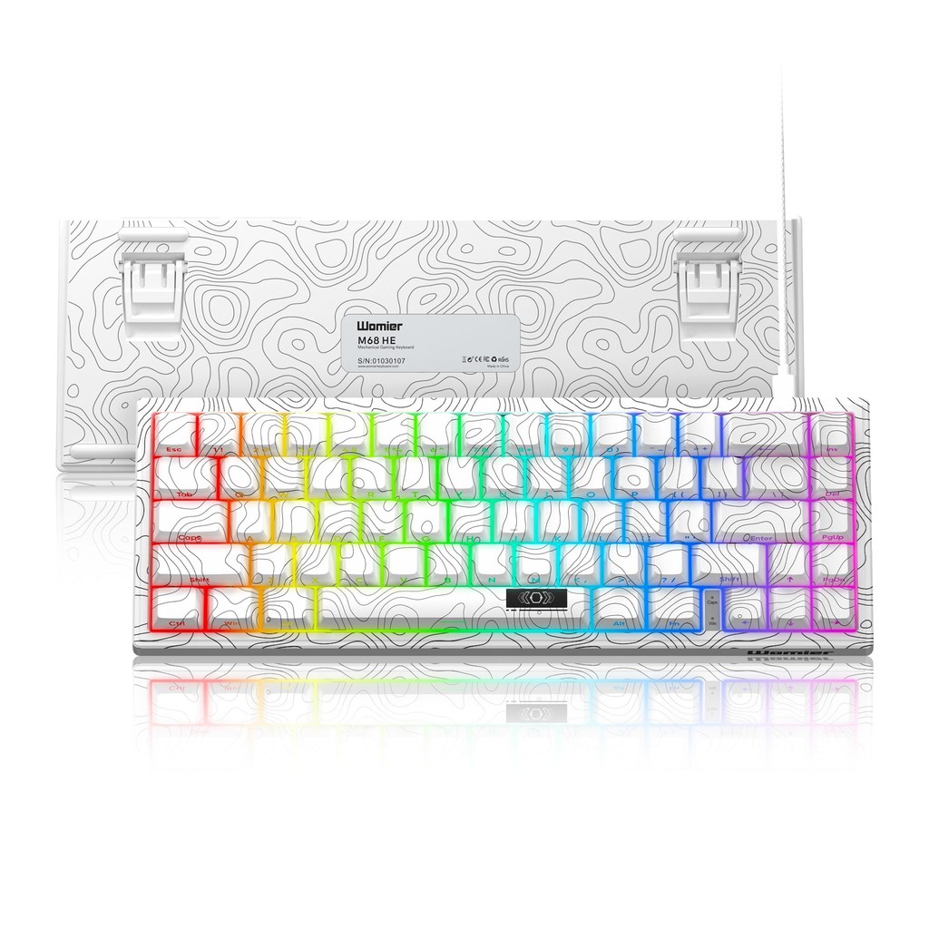 웃Womier M68 HE 65% White Rapid Trigger Gamer Mechanical Keyboard ...