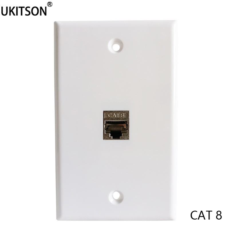 US Standard CAT.8 RJ45 Wall Panel Facepalte With Keystone CAT8 Jack LAN ...