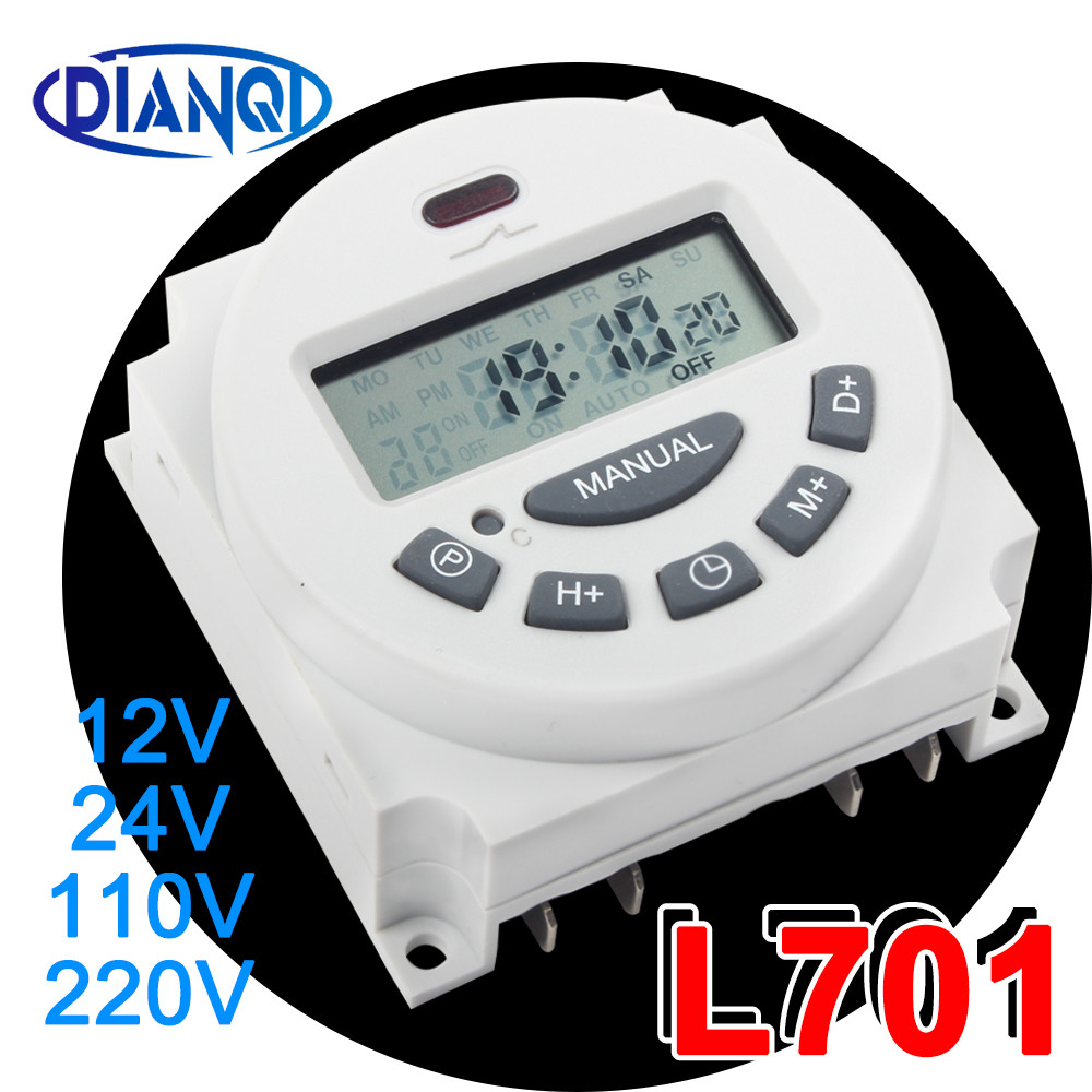 New type L701 AC 220V 230V 12V 110V 24V 16A Digital Timer controller 7 Days Weekly Programmabl O ...