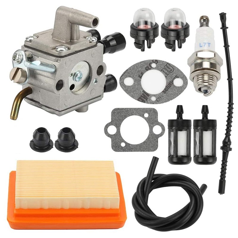 ♣Carburetor Air Filter Bulb Fuel Repower Kit Fit for Stihl FS120 FS200 ...