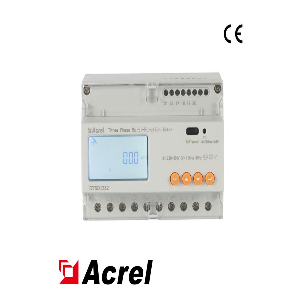 Acrel SOLAR plane meter DTSD1352 80A 3 phase energy meter solar PV ...