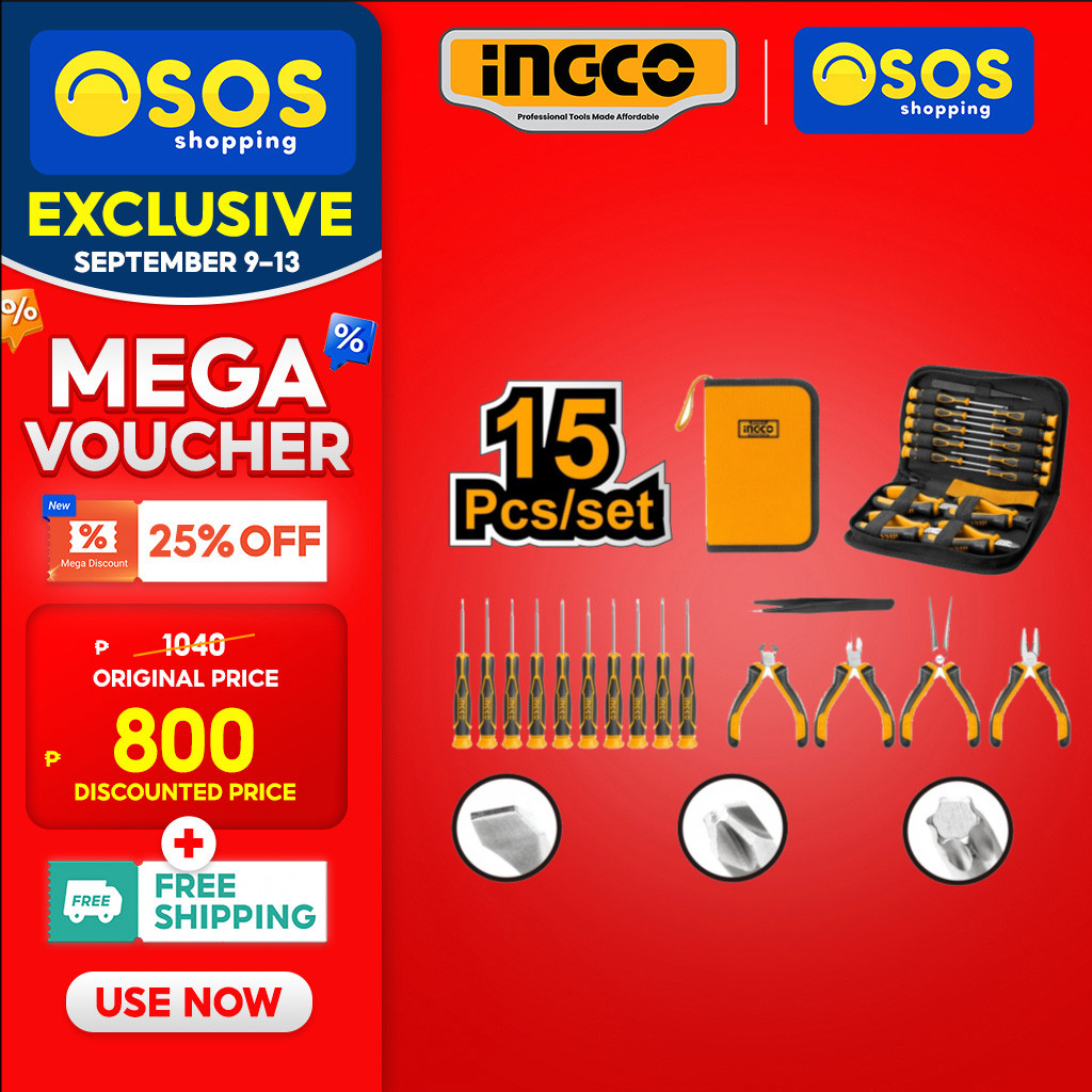 Ingco Tools Original 15pcs Precision Screwdriver Tools Set HKTTS0151 ...