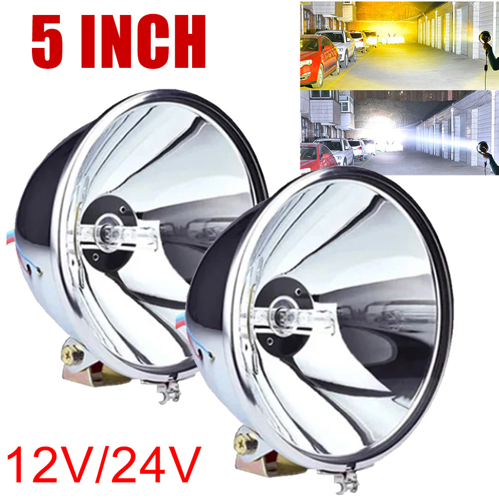 5 inch 24/12V HID Lights Brightness Long Range Spotlights Truck Work ...