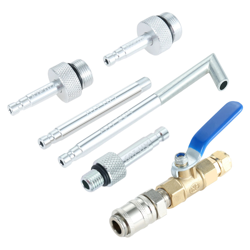 Auto Transmission Fluid Oil Filling Filler Adapter Connector Ball Valve ...