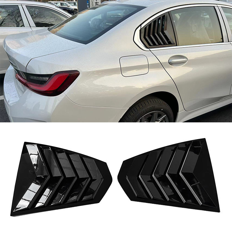 ♜For BMW i3 2022 2023 2024 Rear Window Louvers Triangle Window Shade ...