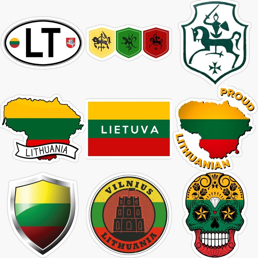 Lithuania Flag Map Knight PVC Sticker for Covered Scratch Decorate ...