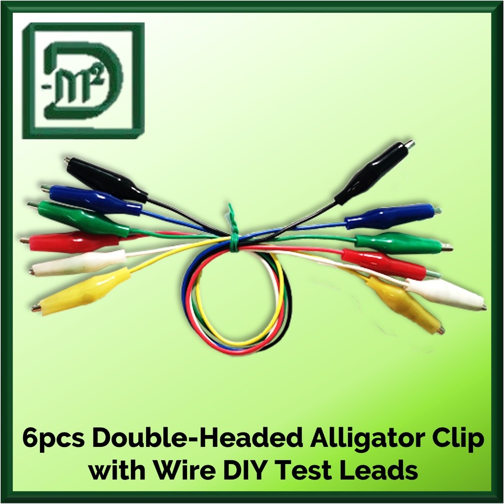 6pcs Double-Headed Alligator Clips with Wire DIY Test Leads (1 each ...