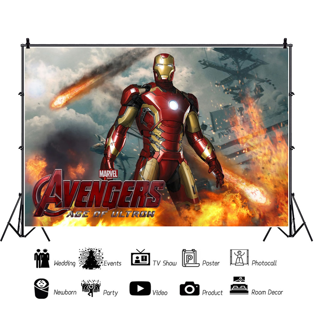 Disney Cartoon Hero Super Iron Man Poster Photography Background ...