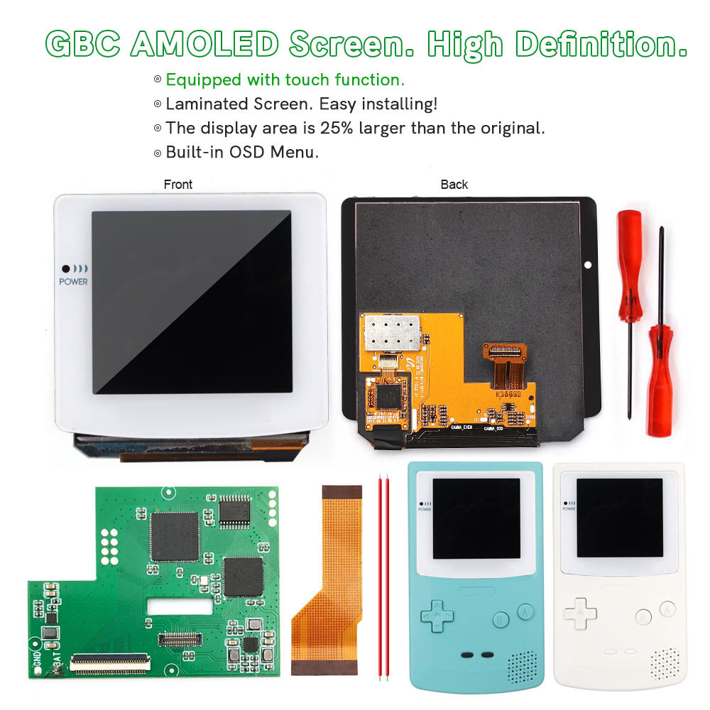 ️White Lens Touch Laminated GBC AMOLED OLED Screen Build In OSD Menu ...