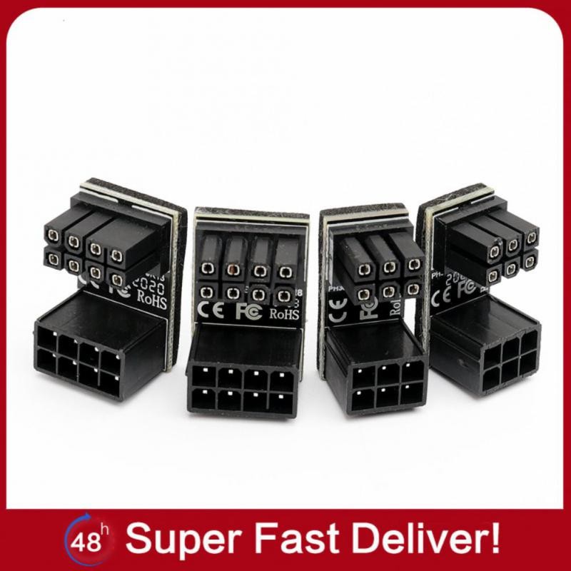 Gpu Power To 8 Pin Male Adapter For Desktops Atx 180 Degree Angled ...
