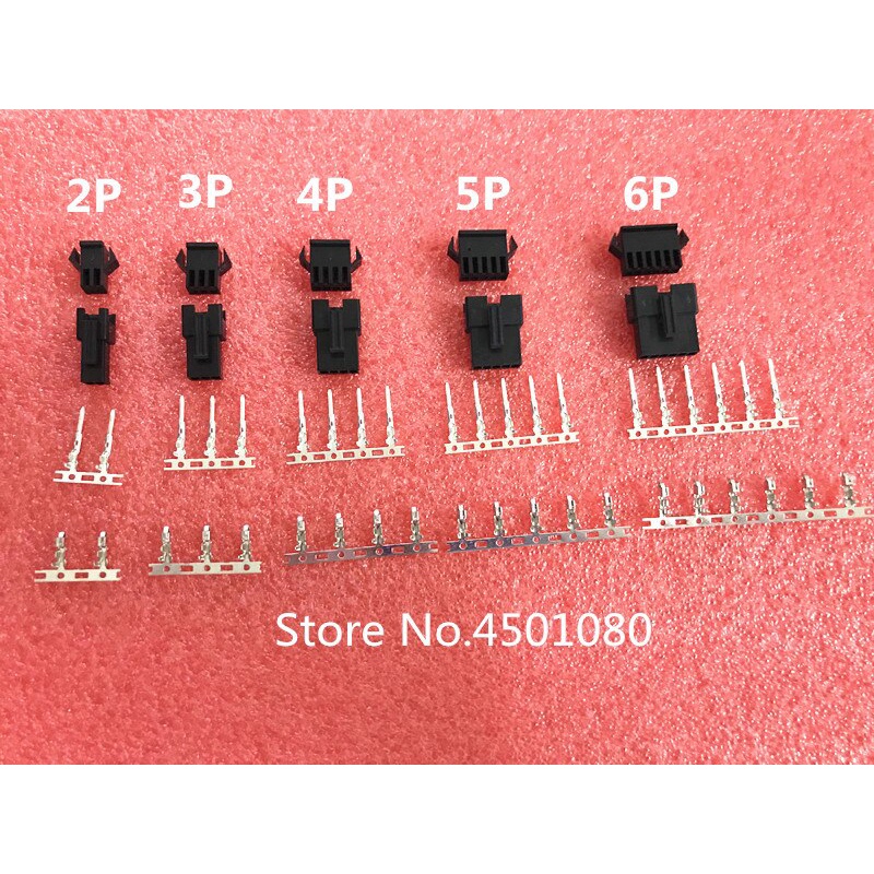 400Pcs/set 2.5mm Pitch 2 3 4 5 6 Pin JST SM Male & Female Plug Housing Pin Header Crimp ...