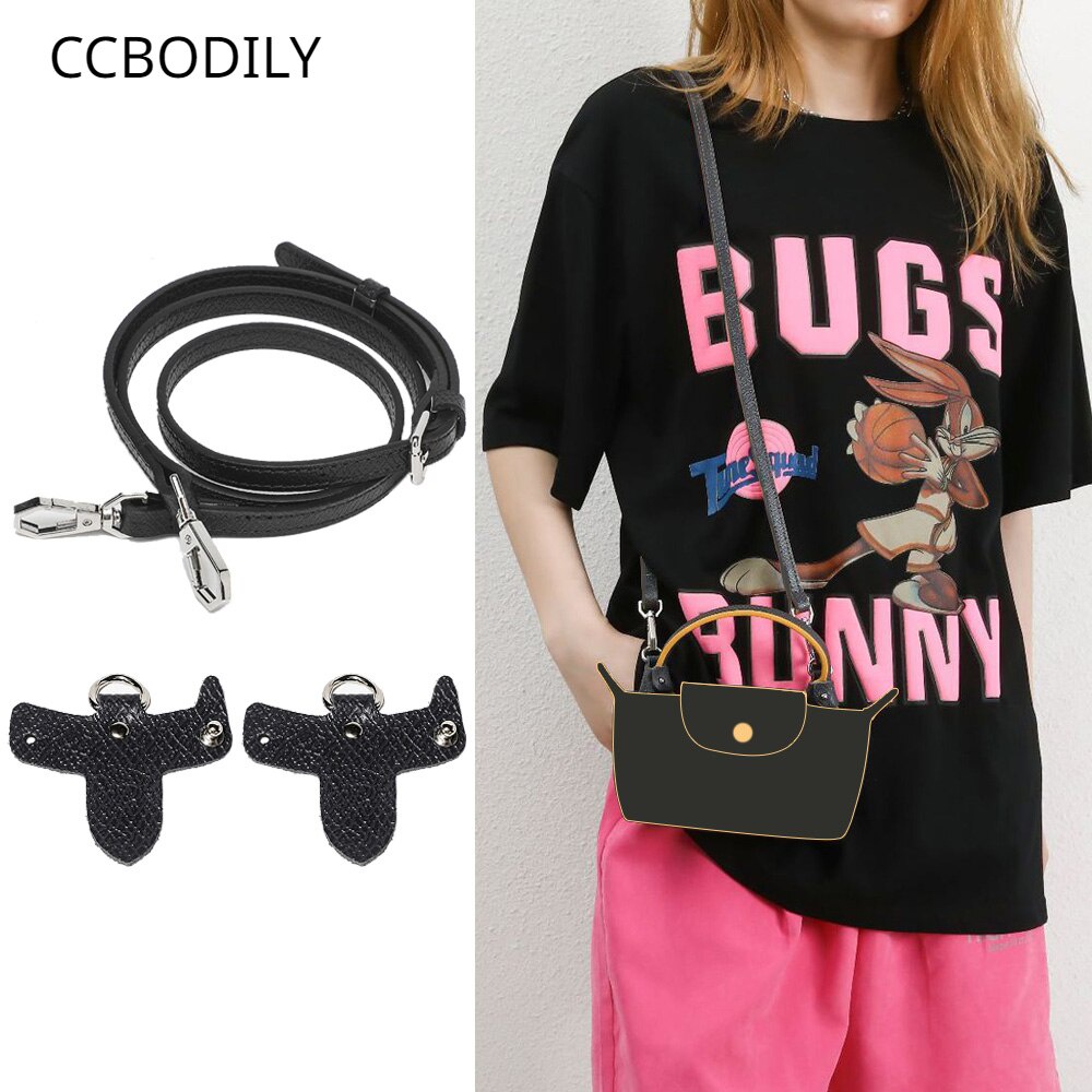 Bag Genuine Leather Shoulder Strap Free Punching For Longchamp Bag ...