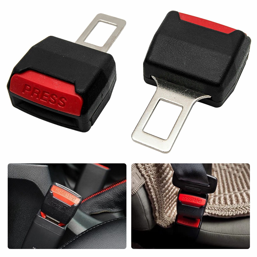 2 Pcs Car Seat Belt Clip Extension Plug Car Safety Belt Lock Buckle ...