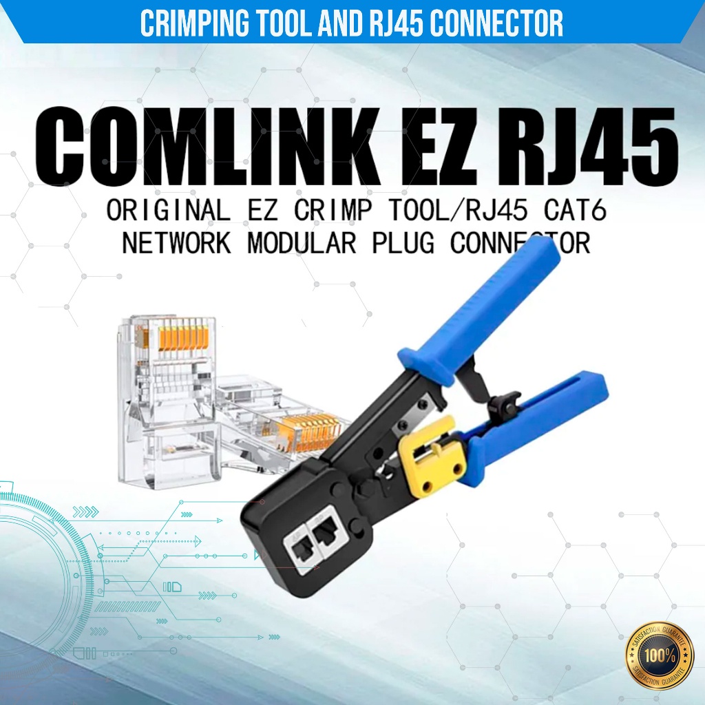 ๑♠EZ RJ45 straight-through module plug Cable connector and RJ45 ...