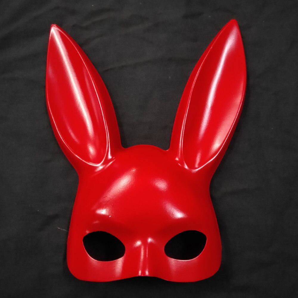 White/Black Anime Women Girl Sexy Bunny Mask Half Face Long Ears ...