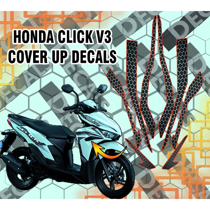 HONDA CLICK 125 V3/DECALS STICKER COVER UP/HONDA CLICK ACCESSORIES ...