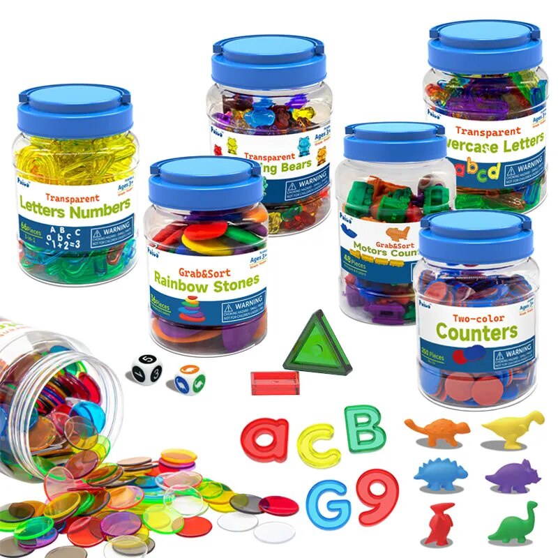 Montessori Counting Math Toys Parish Games Boxed Rainbow Alphanumeric ...