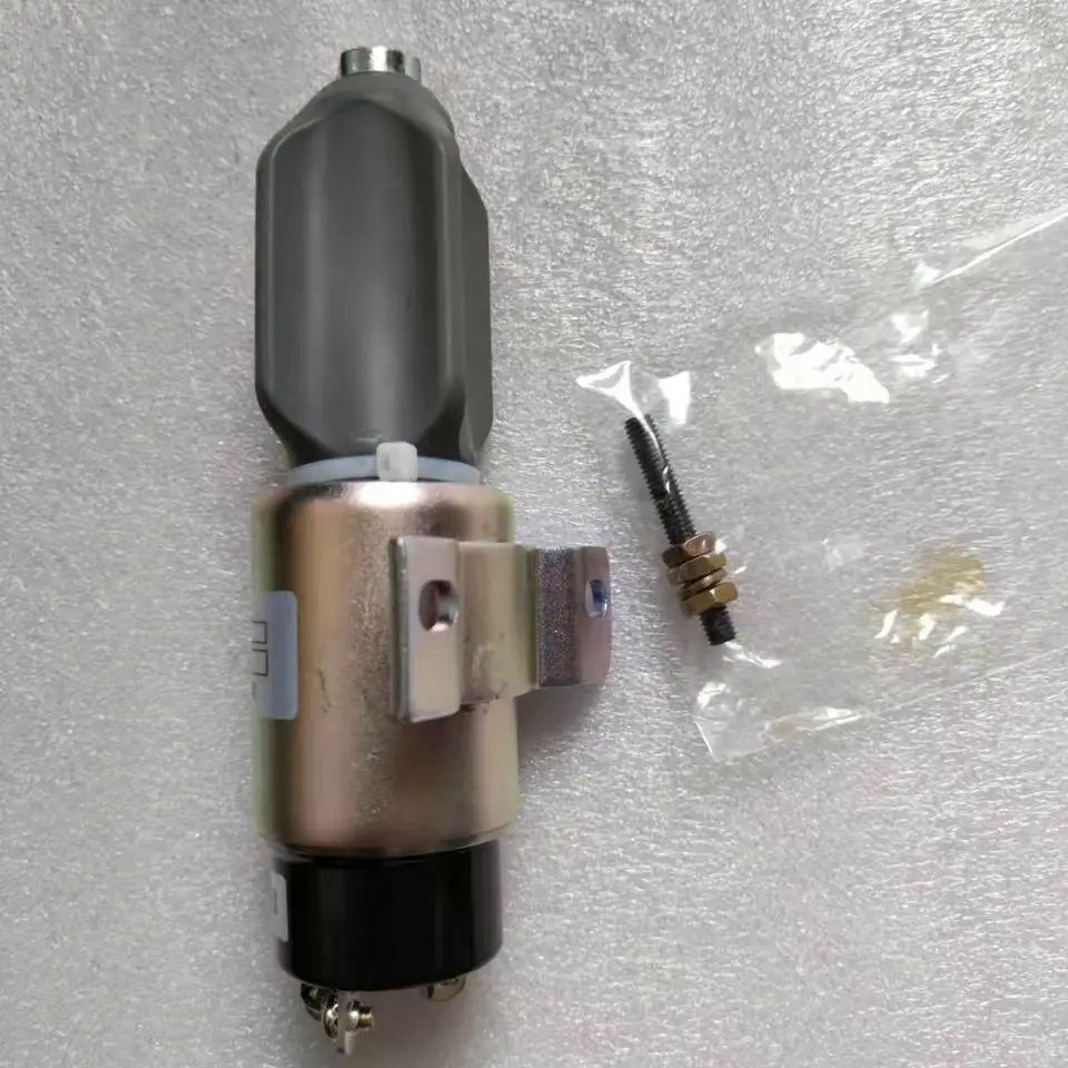 Excavator machinery electric parts Shut Off solenoid valve 3864274 24V ...