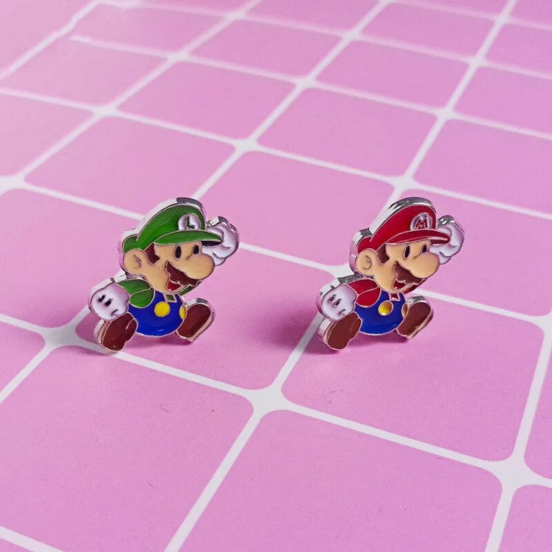 Childhood Games Super Mario Enamel Pins Collect Funny Anime Metal ...