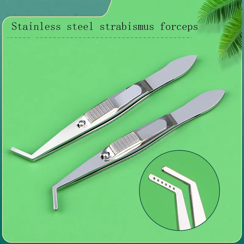 FFKI Ophthalmic stainless steel strabismus forceps microscopic forceps ...